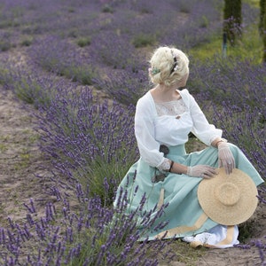 Edwardian Style Costume, Cottage Core Prairie Dress, Cotton Skirt ...