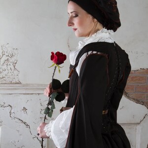 Cocoa Brown Renaissance Dress, Spanish Renaissance Gown, Historical ...