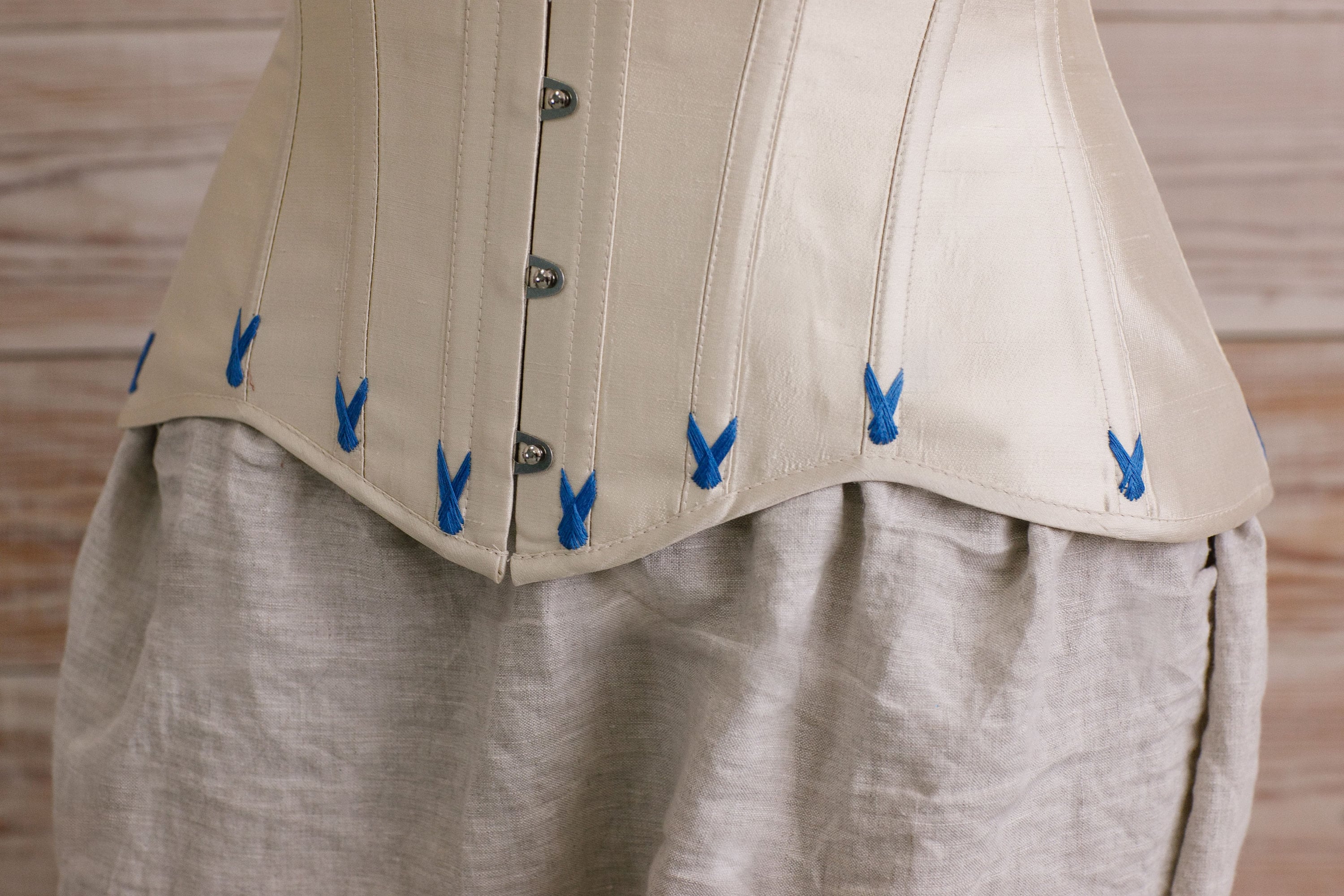 Overbust Historical Corset With Flossing Victorian Underwear - Etsy