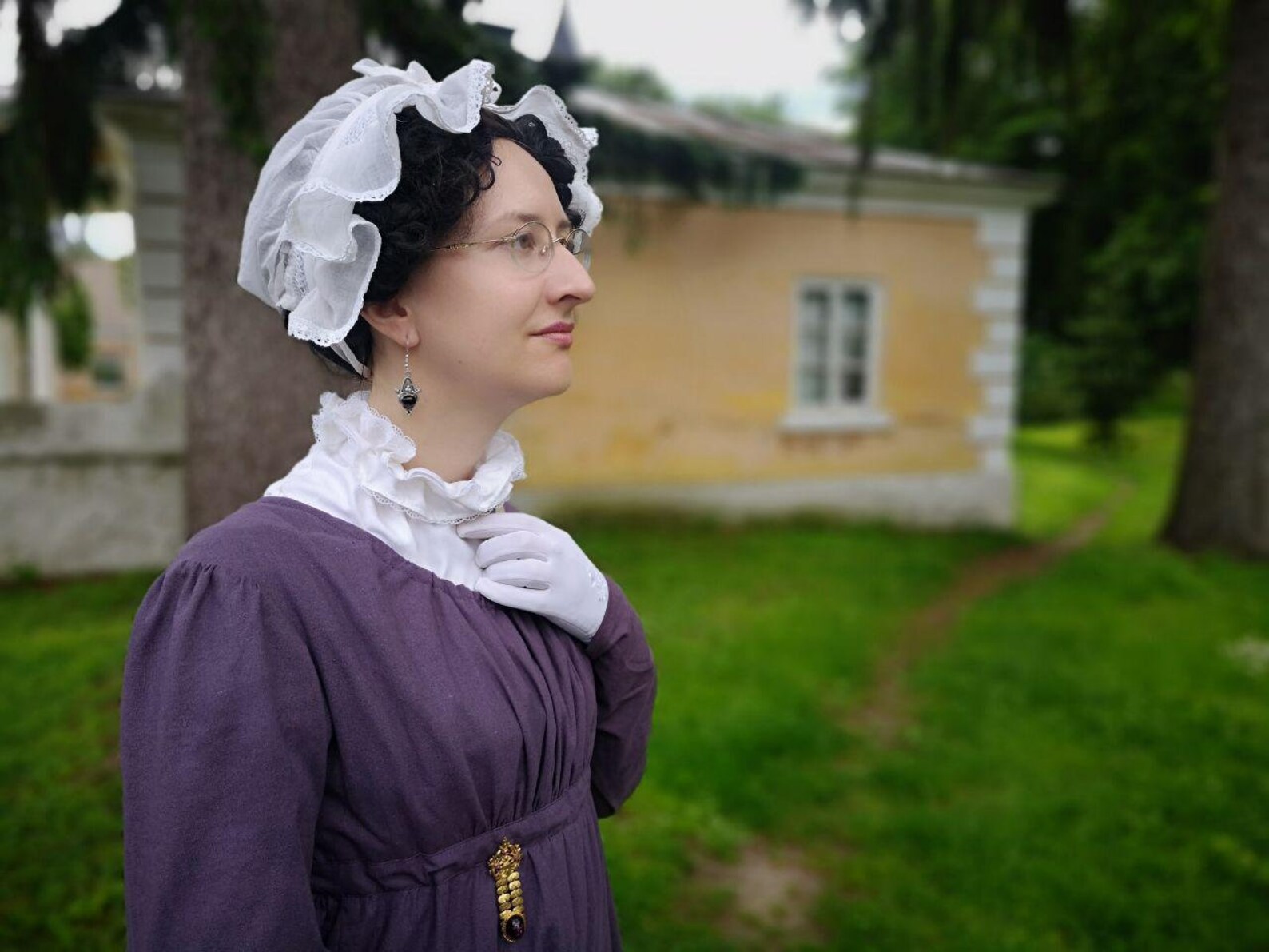 Violet Regency Day Dress Reenactment Gown Jane Austen Dress - Etsy