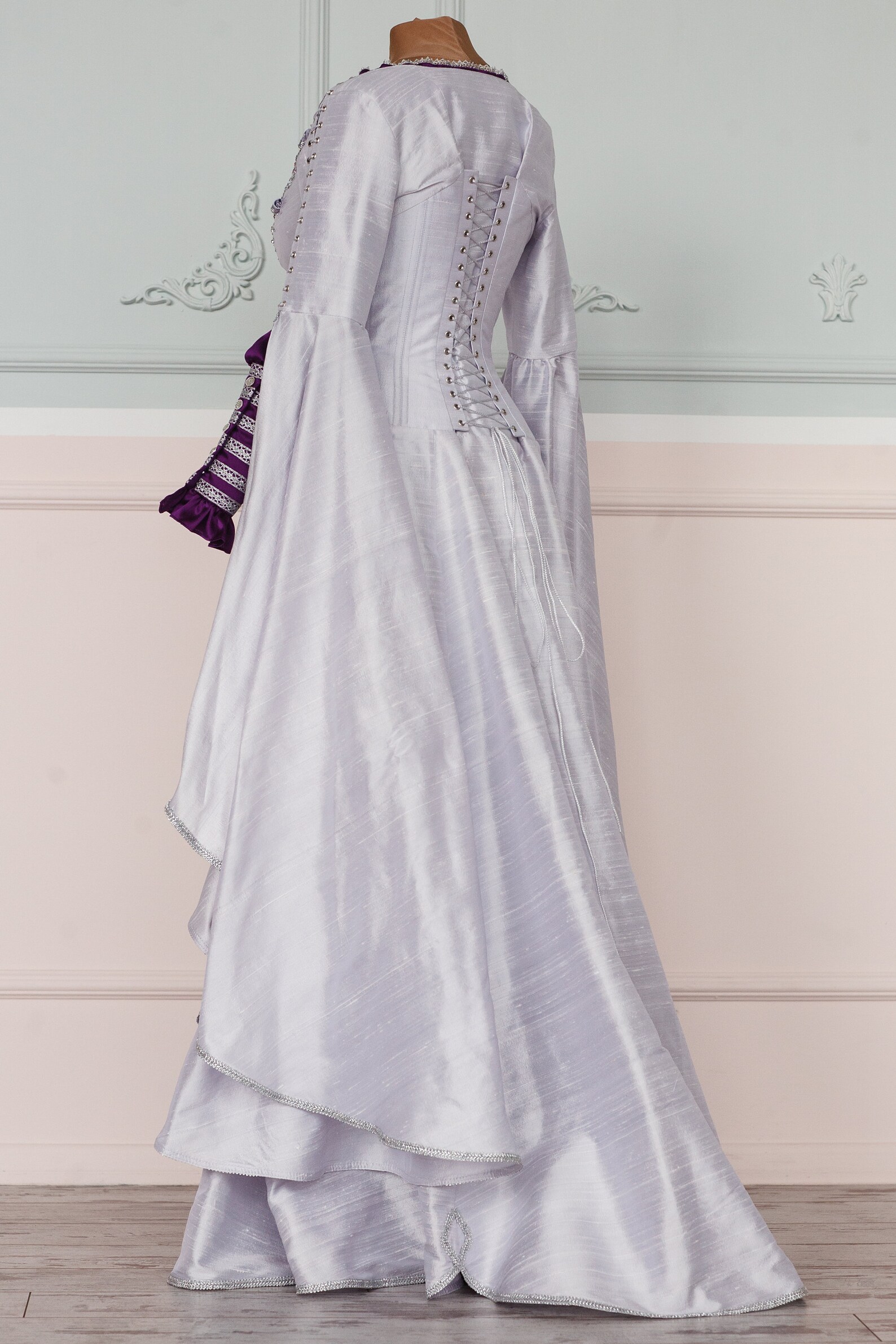 Fantasy Dress, Silk Elven Wedding Dress, Handmade Embroidered ...