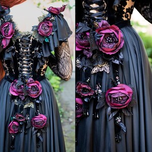 Dark Fantasy Dress With Corset, Vampire Gown, Gothic Wedding Dress ...