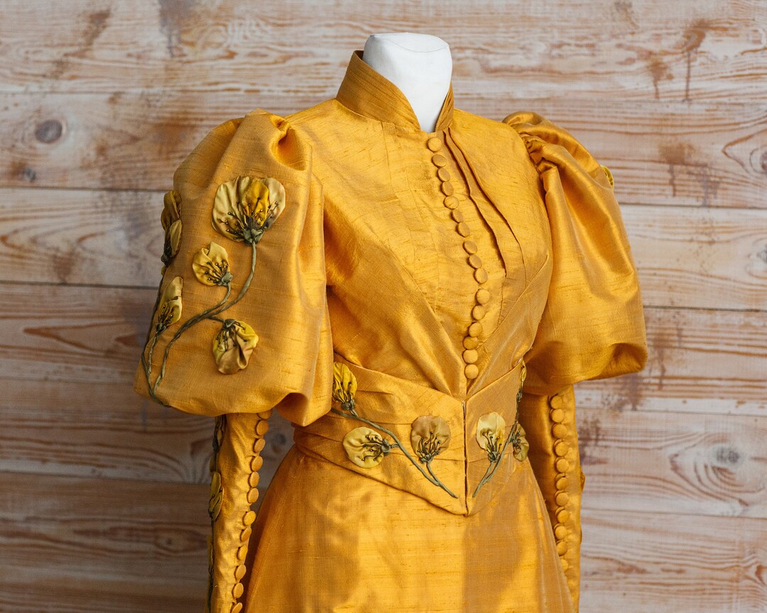 Crimson Peak Silk Edwardian Dress, Historical Costume, Edith Cushing's ...