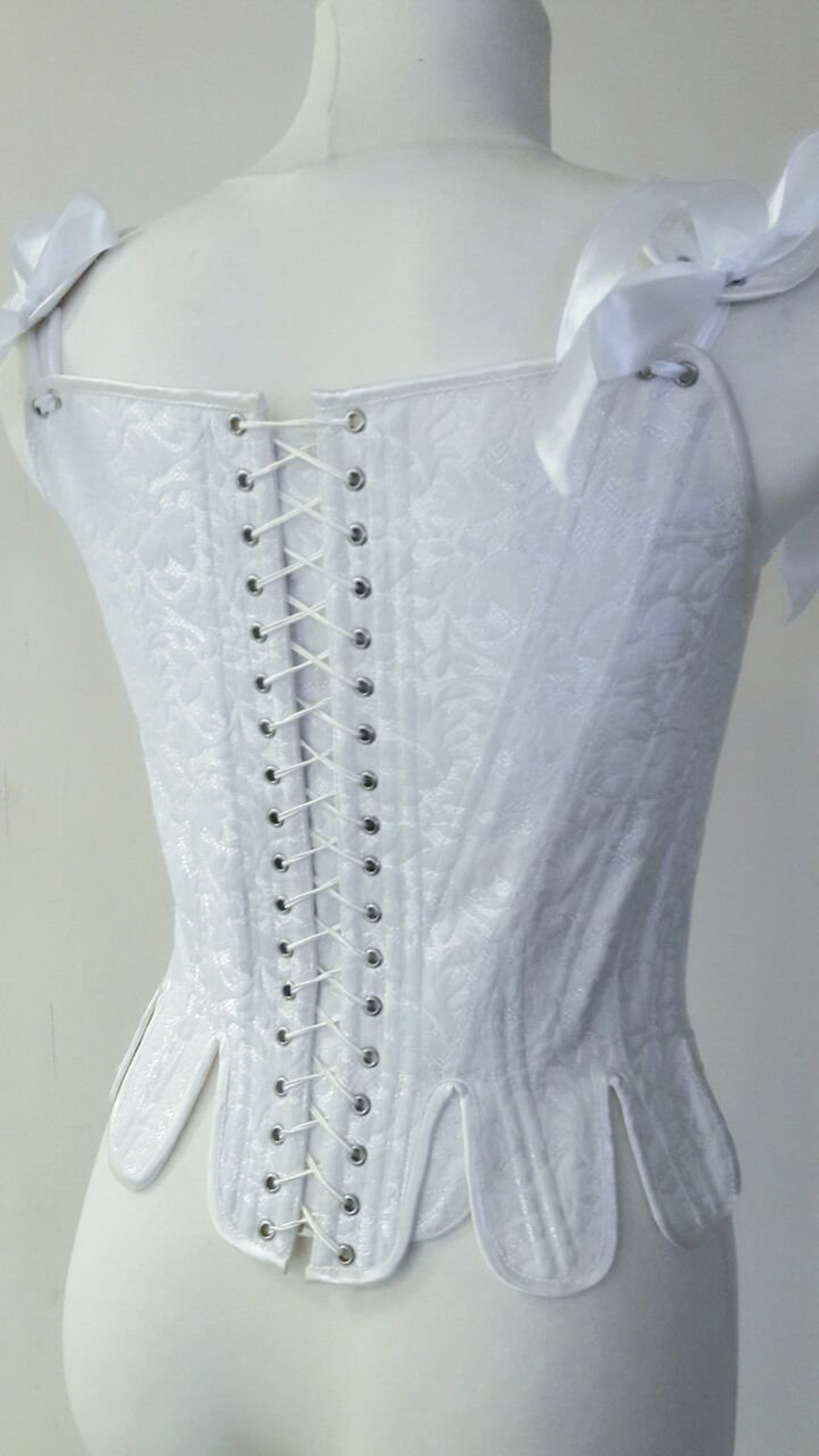 White Rococo Corset, Historical Reenactment Corset, 18th Century ...