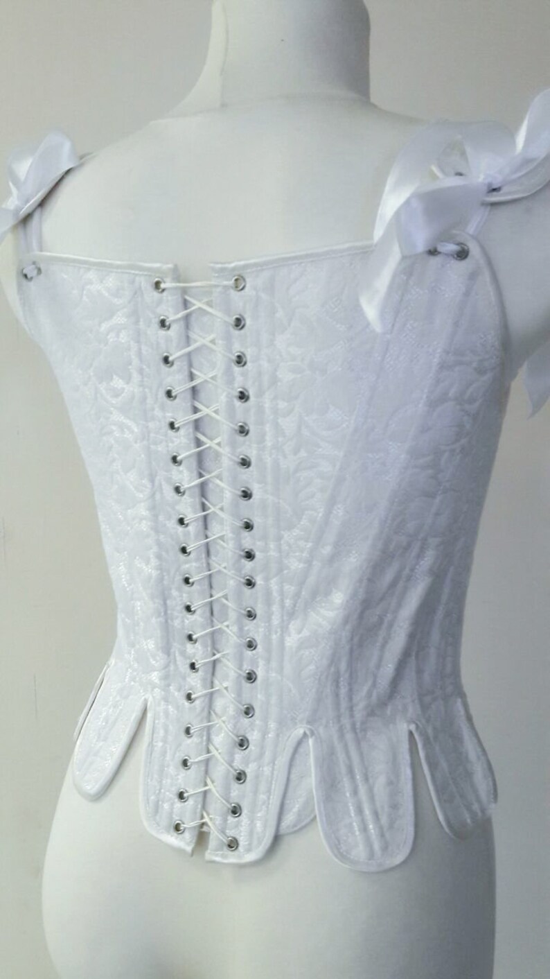White Rococo Corset Historical Reenactment Corset 18th - Etsy