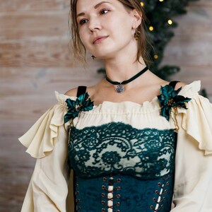 Cottagecore Fantasy Corset, Fairycore 16th Century Woman Clothing ...