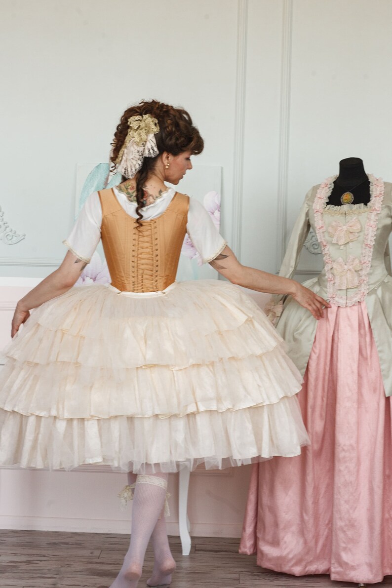 Silk Rococo Corset Historical Reenactment 18th Century Woman - Etsy