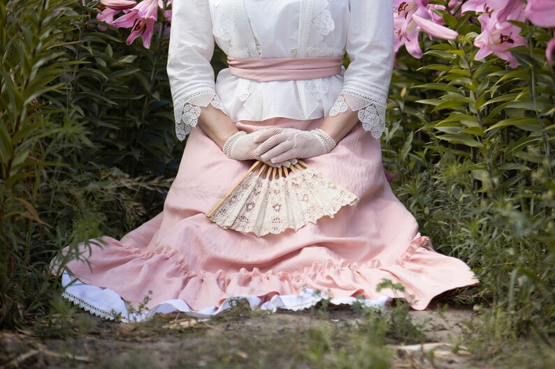 Edwardian Style Costume Cottage Core Prairie Dress Cotton - Etsy