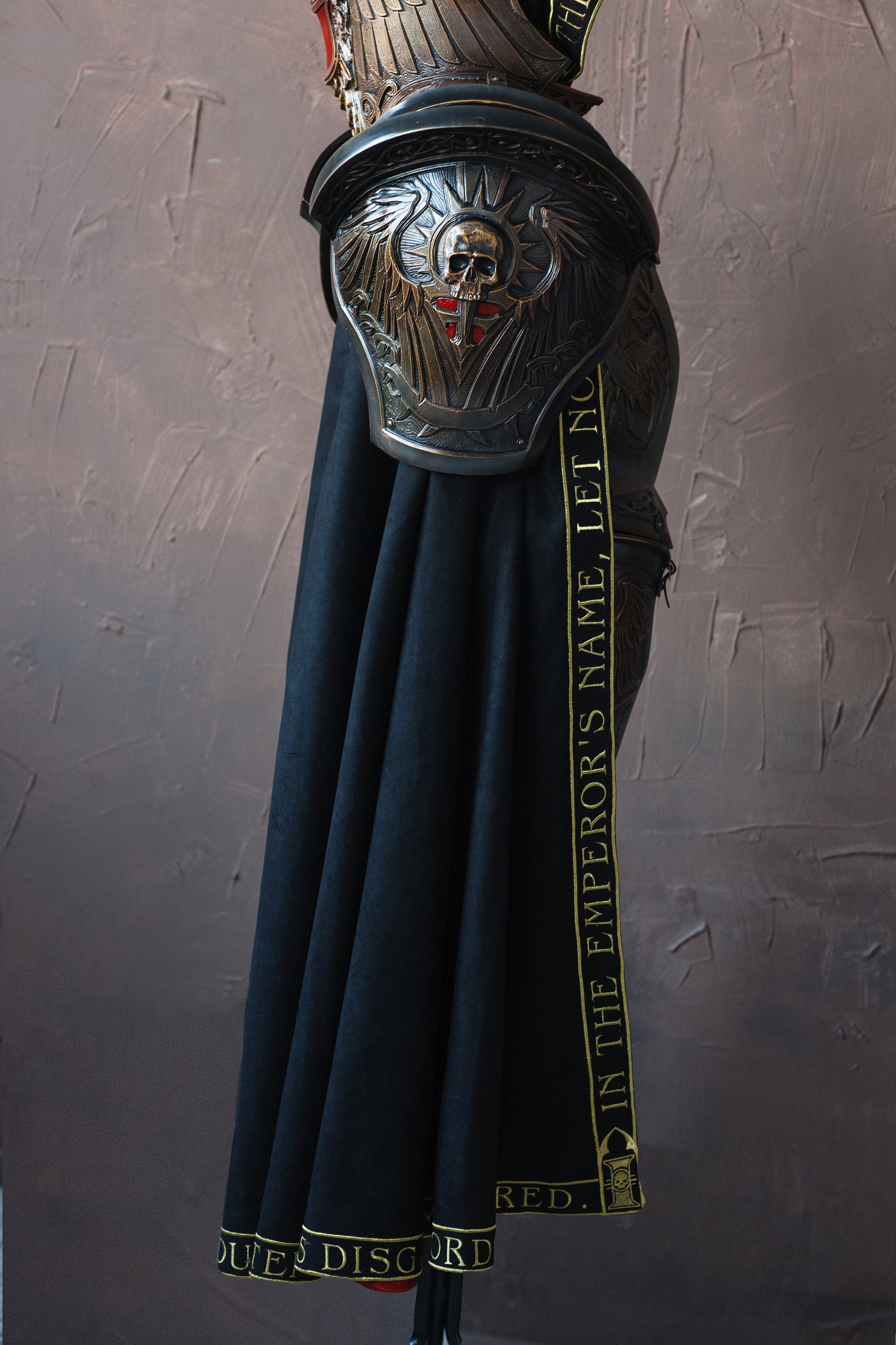 LARP Hooded Cloak With Embroidery, Fantasy Cloak, Inquisitor Cosplay ...