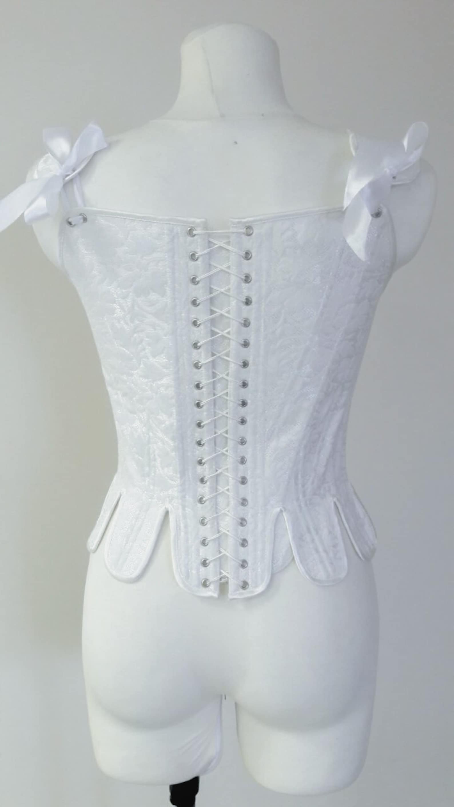 White Rococo Corset Historical Reenactment Corset 18th - Etsy