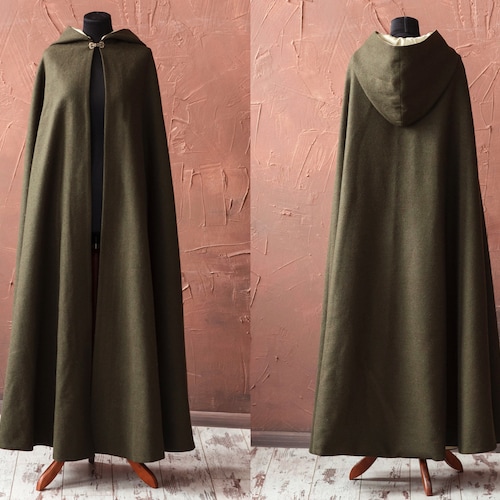 Wool Ranger Cloak Medieval and Fantasy Cape - Etsy