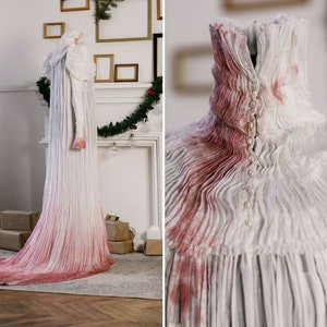 White Edith Cushing's Silk Nightgown, Crimson Peak Edwardian Dress ...