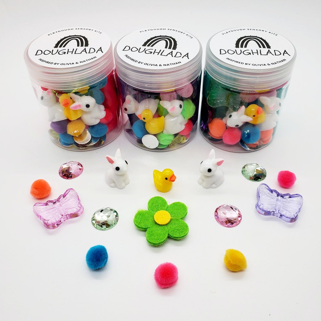 Spring Bunny Mini Playdough Sensory Kit - Etsy