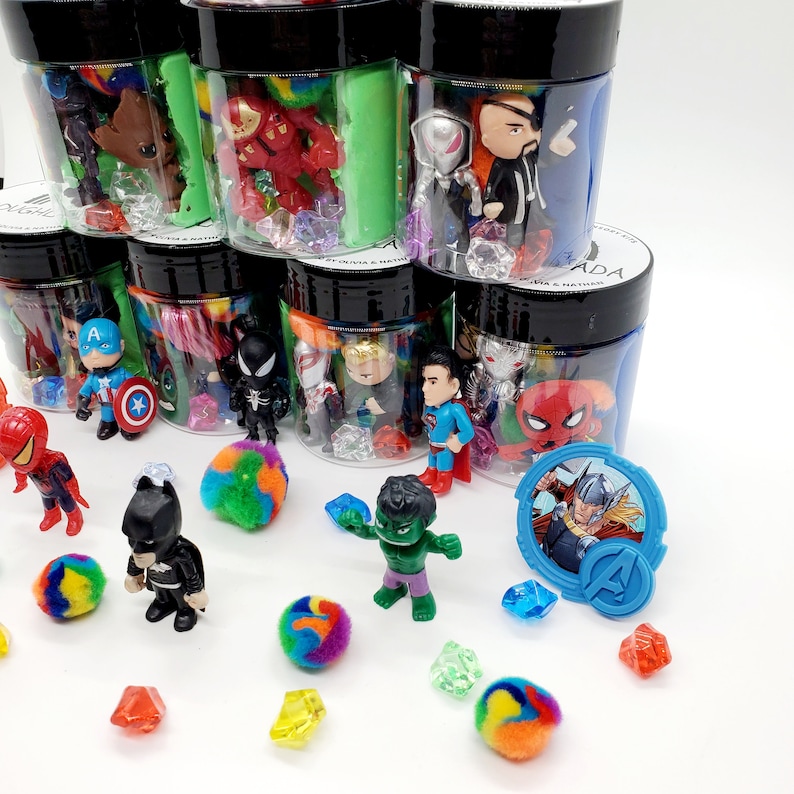 Superhero Playdough Sensory Kit - Etsy