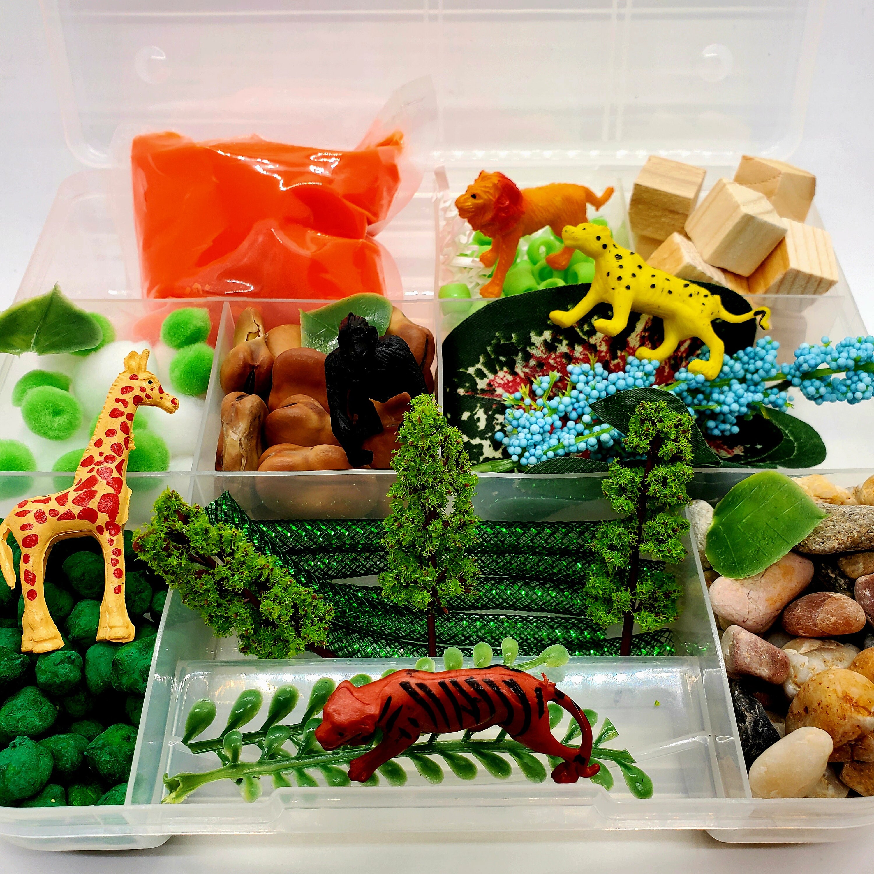 Safari Playdough Sensory Kit - Etsy