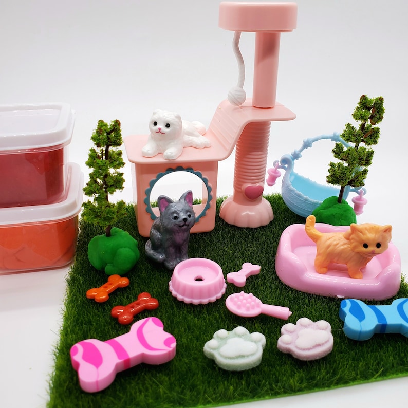 Kitty Cat Playdough Sensory Kit - Etsy