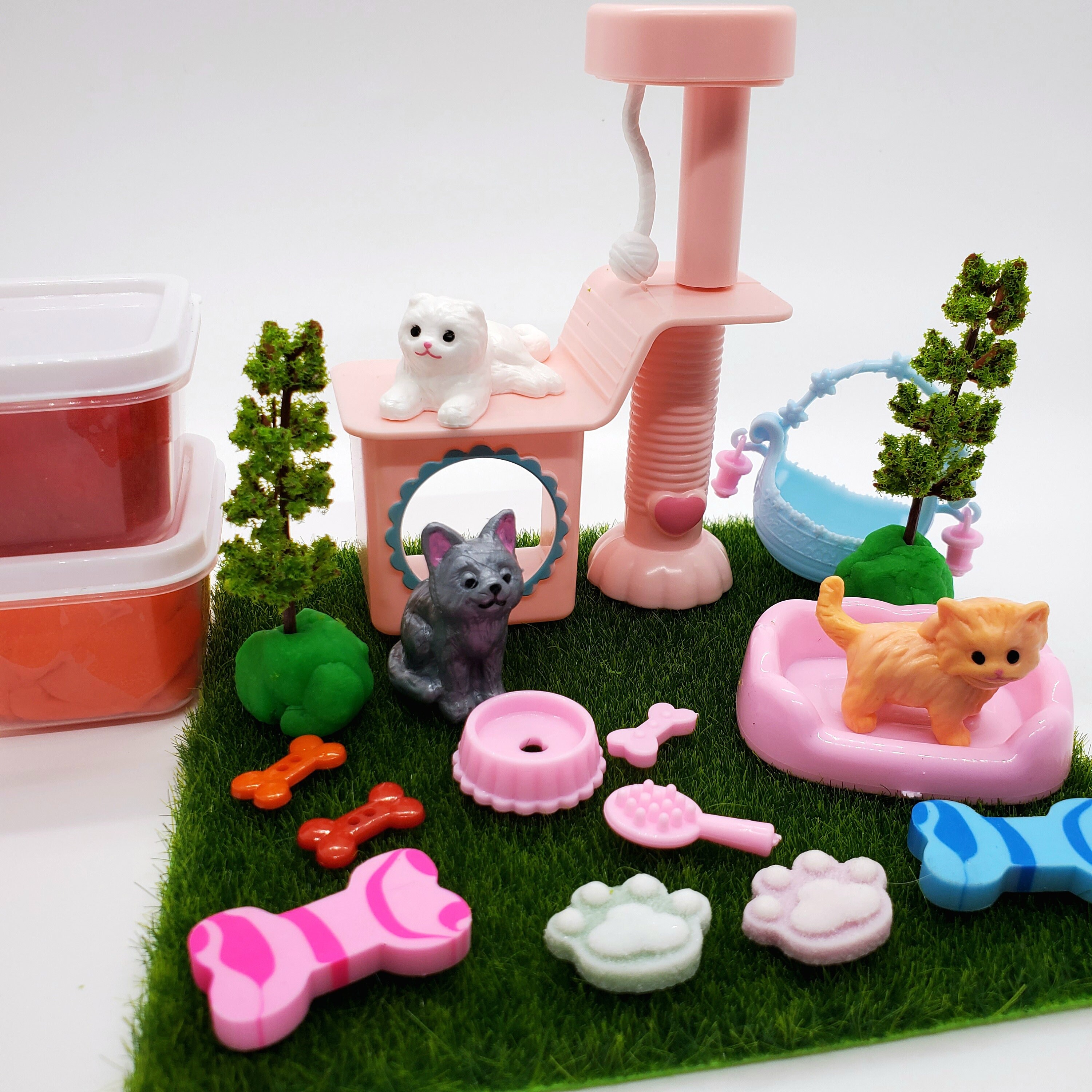 Kitty Cat Playdough Sensory Kit - Etsy