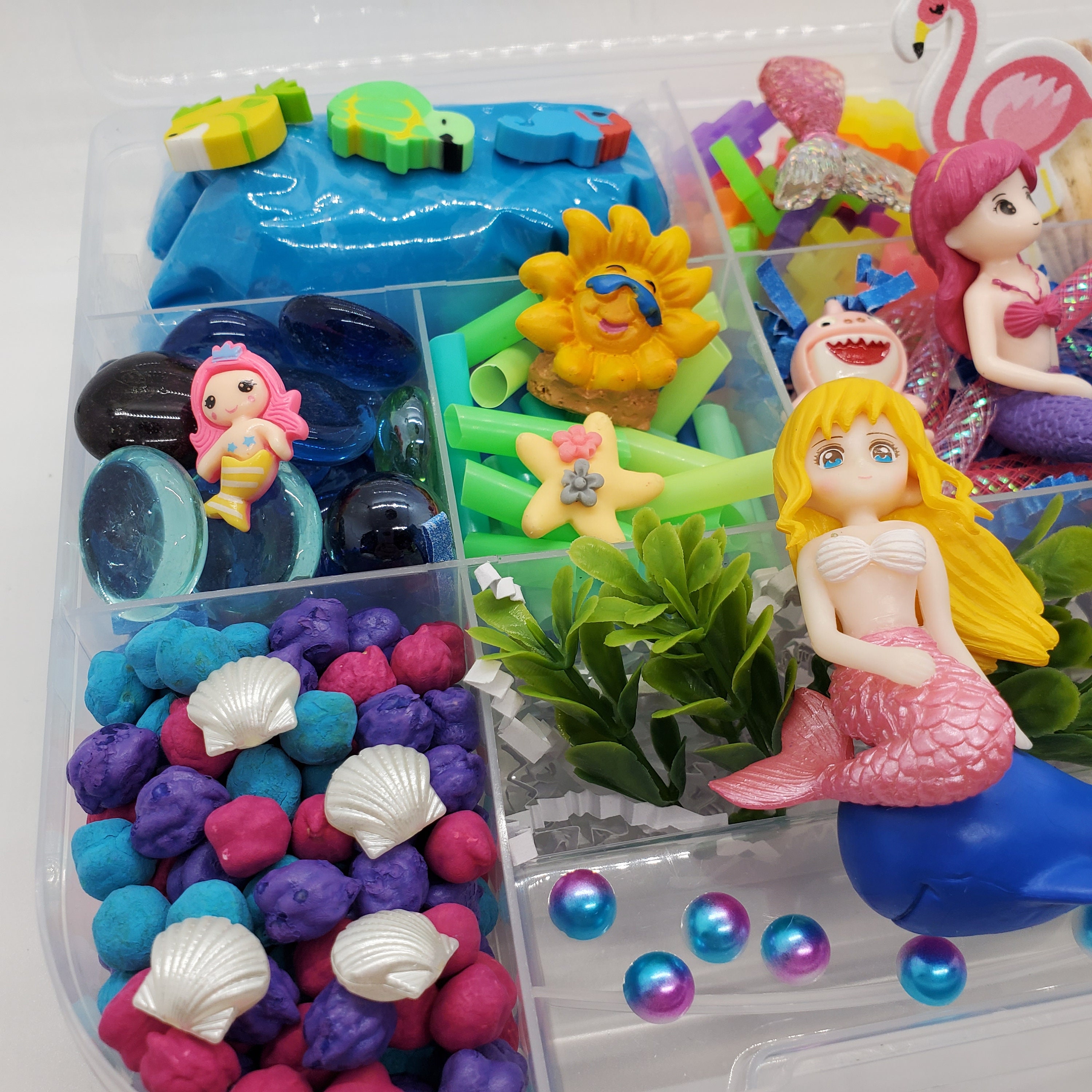 Mermaid Playdough Sensory Kit - Etsy