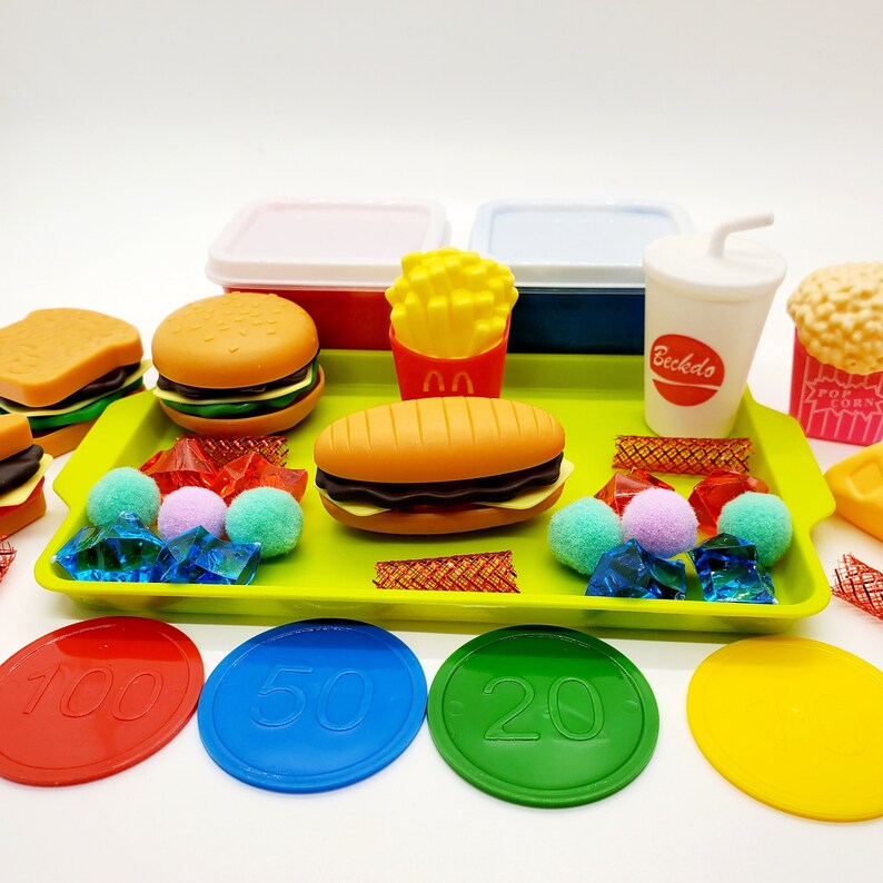 Fast Food Playdough Sensory Kit - Etsy