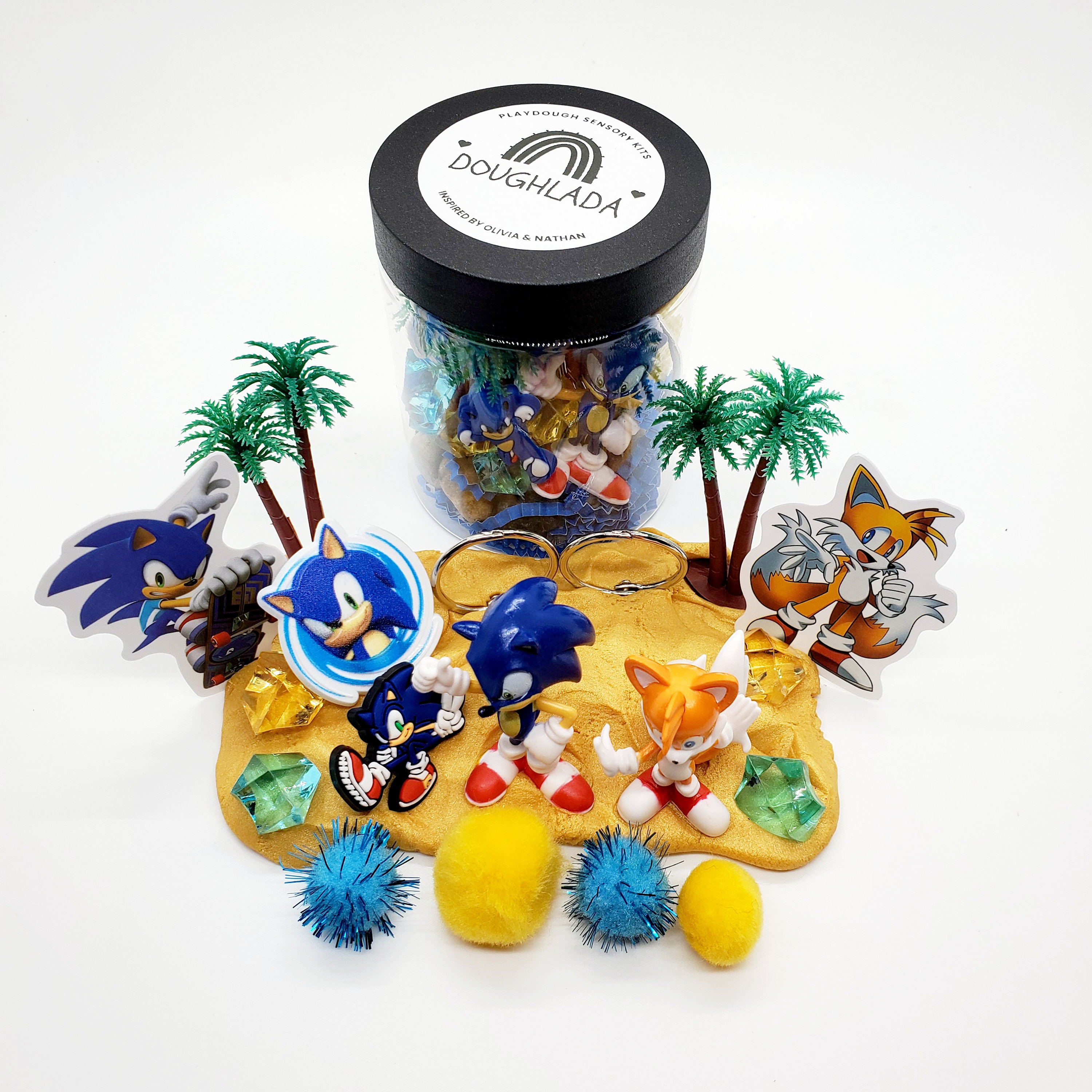 Sonic the Hedgehog Playdough Sensory Kit - Etsy Australia