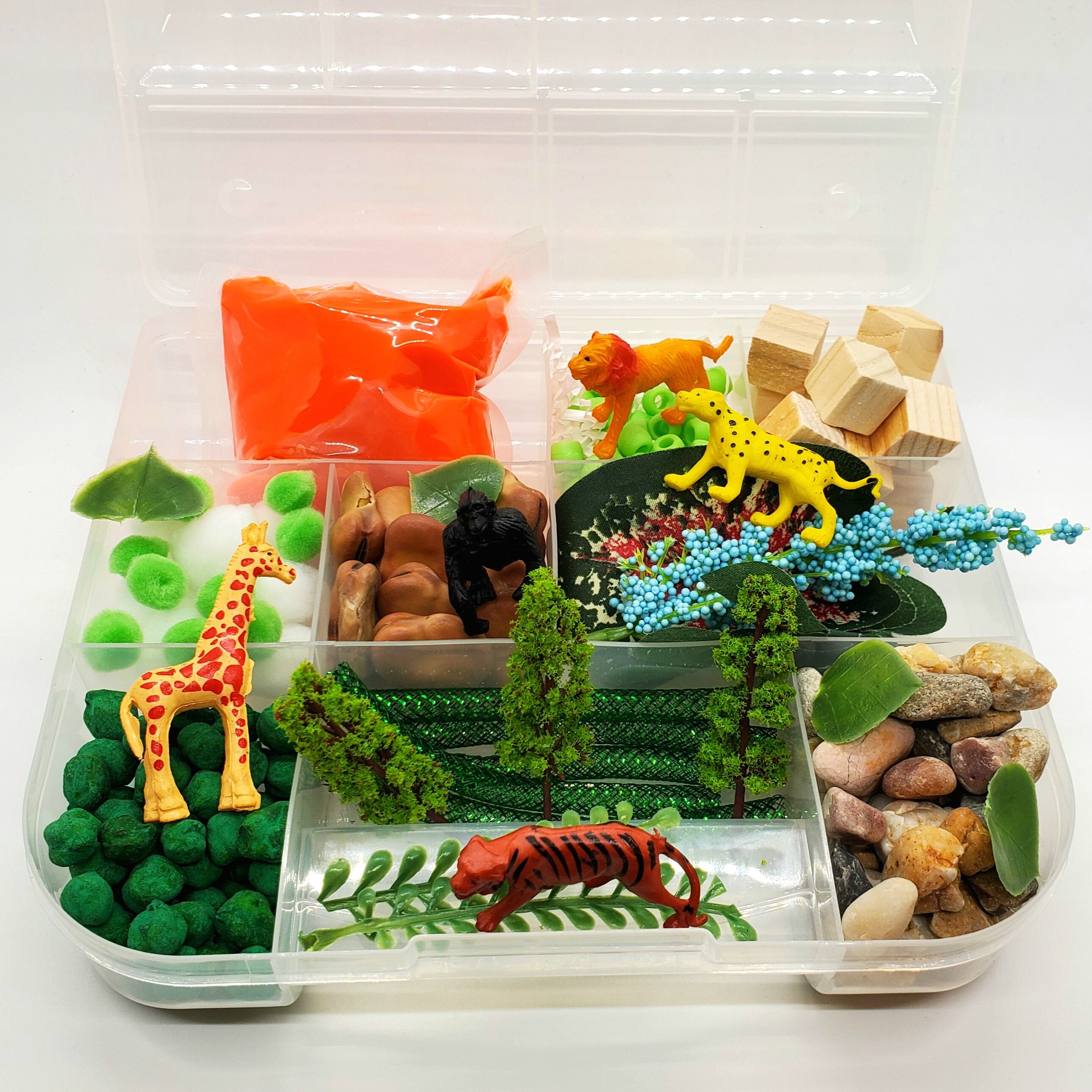 Safari Playdough Sensory Kit - Etsy