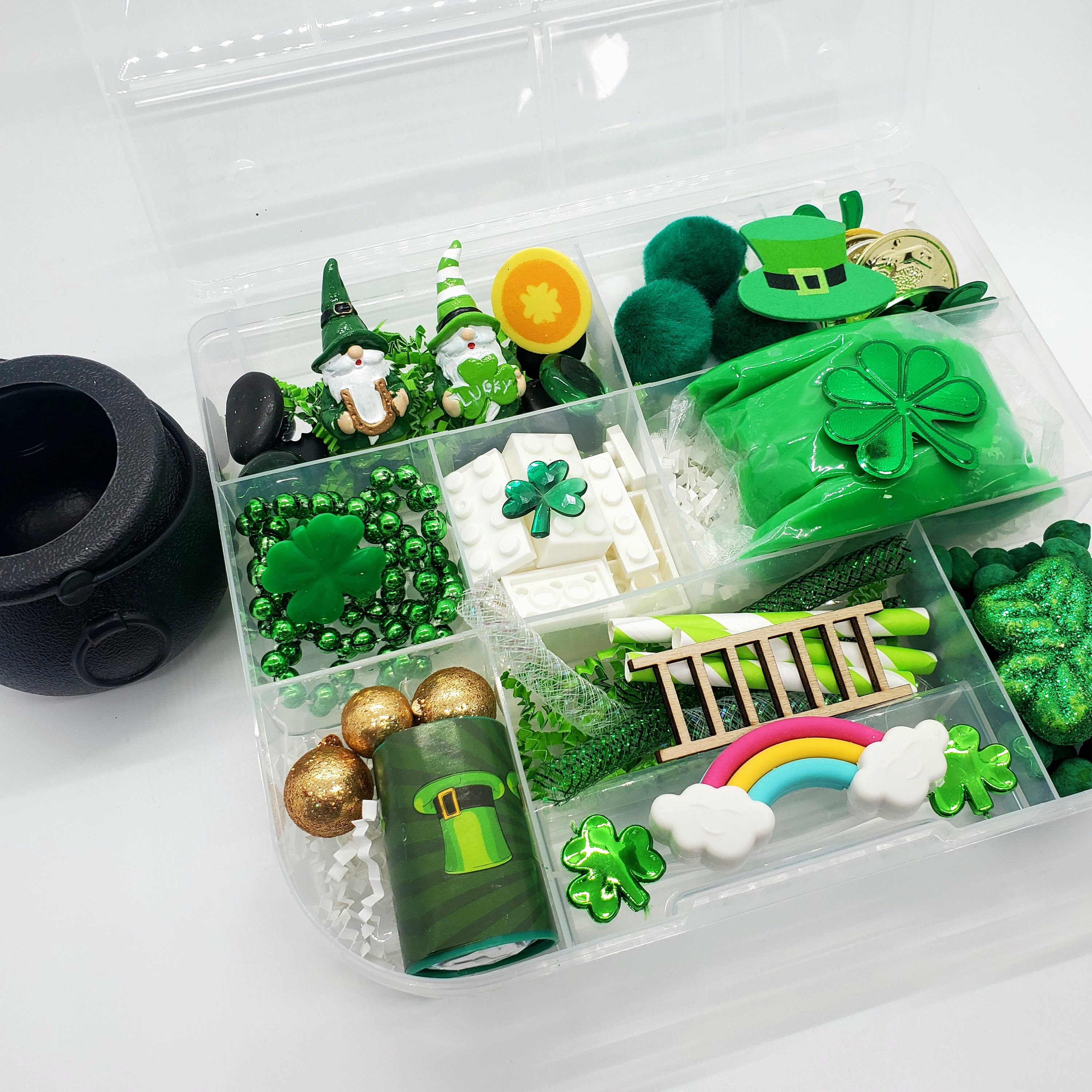 St. Patricks Day Playdough Sensory Kit - Etsy