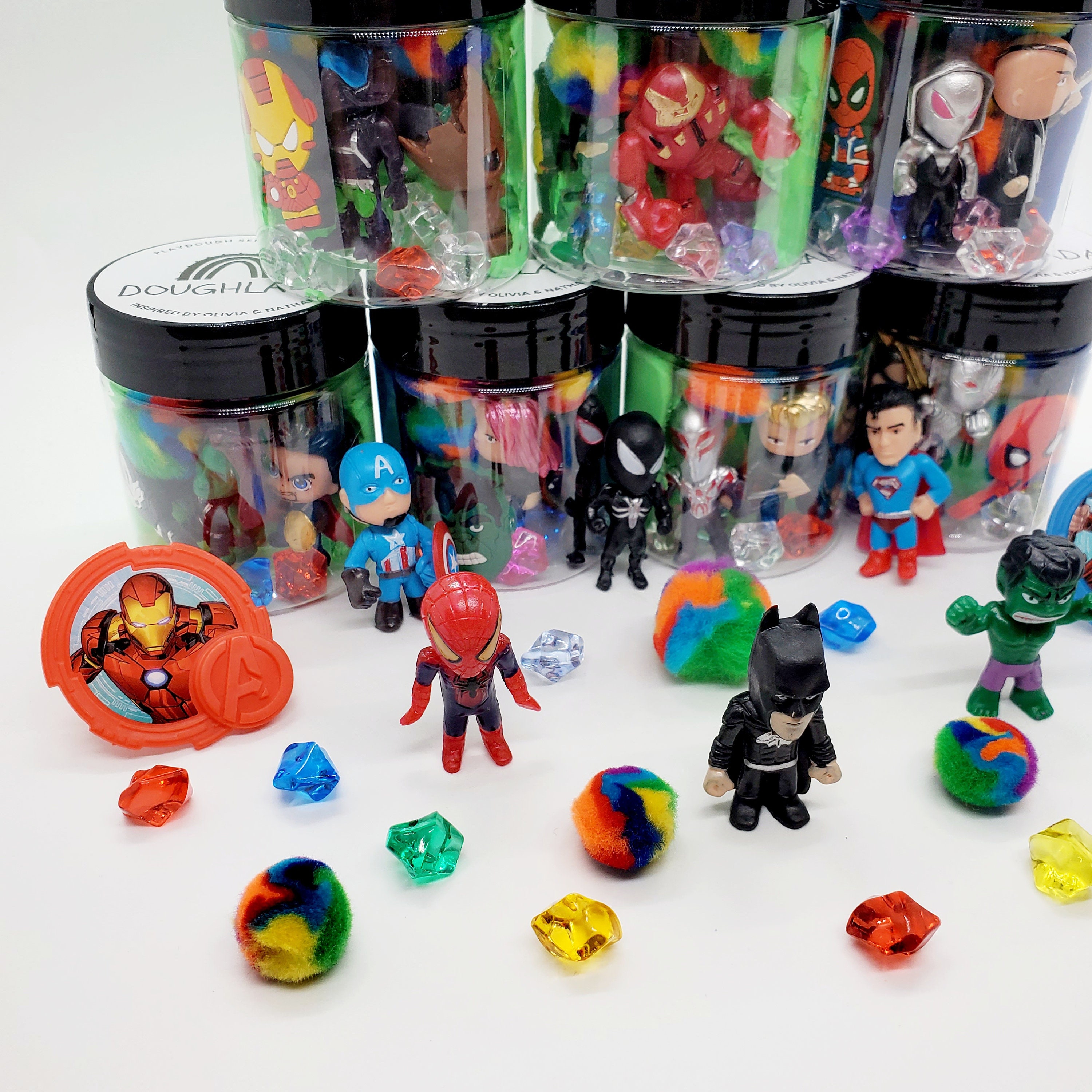 Superhero Playdough Sensory Kit - Etsy