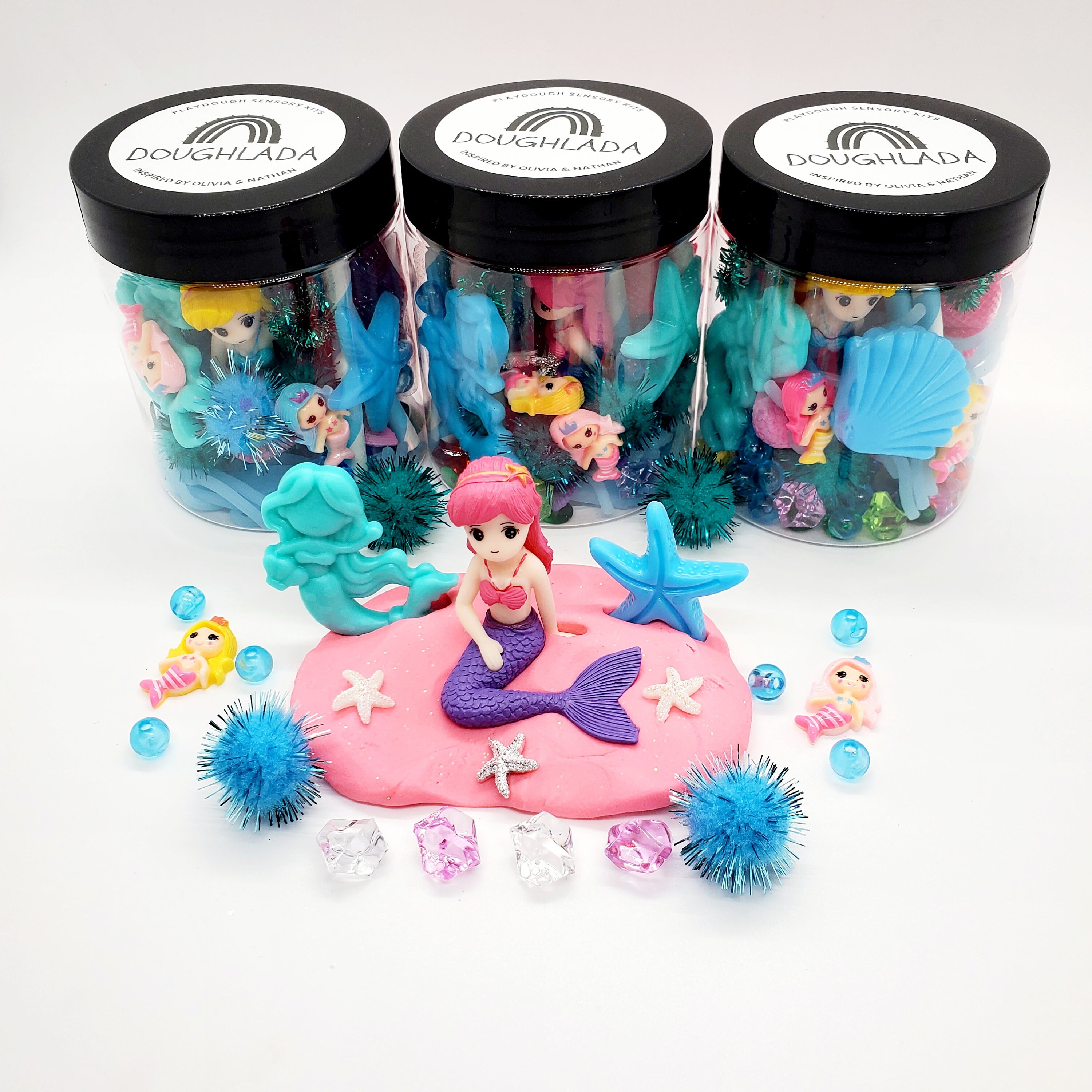 Mermaid Mini Playdough Sensory Kit - Etsy