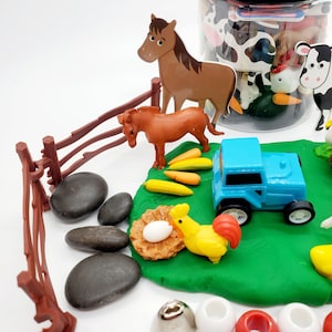 Farm Playdough Sensory Kit - Etsy