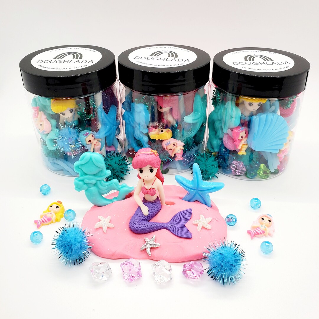 Mermaid Mini Playdough Sensory Kit - Etsy UK