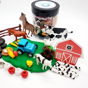 Farm Playdough Sensory Kit - Etsy