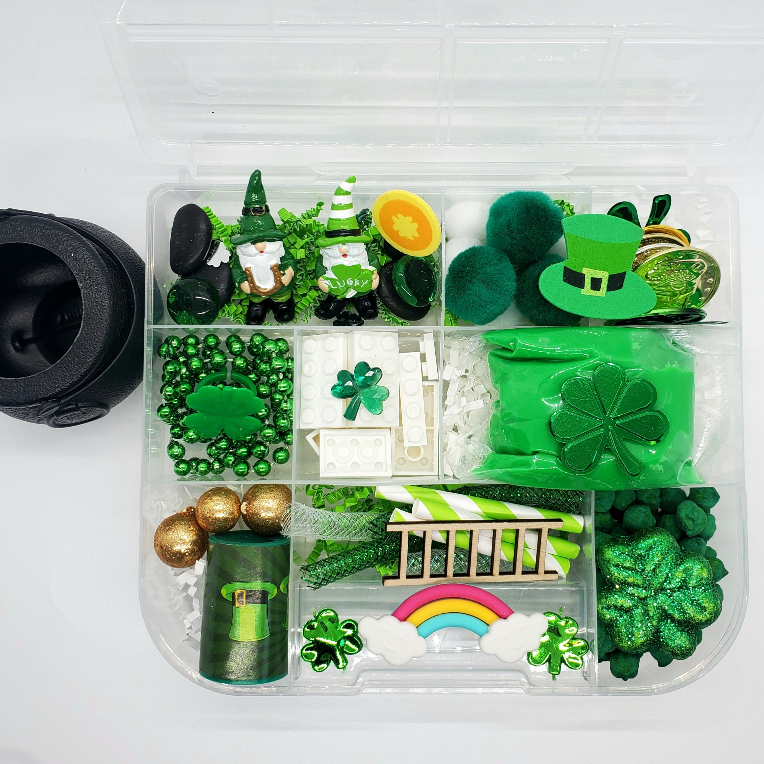 St. Patricks Day Playdough Sensory Kit - Etsy