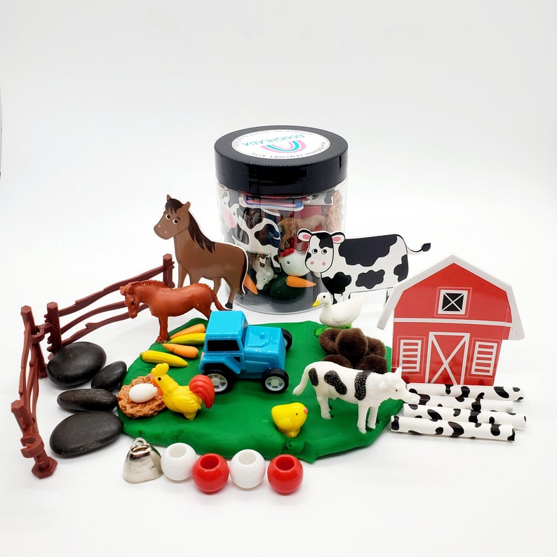 Farm Playdough Sensory Kit - Etsy