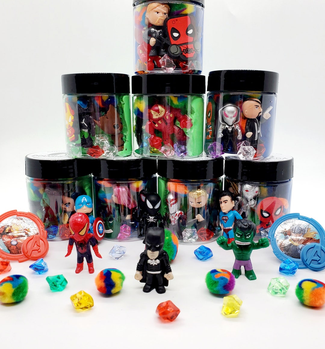 Superhero Playdough Sensory Kit - Etsy