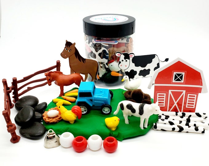 Farm Playdough Sensory Kit - Etsy