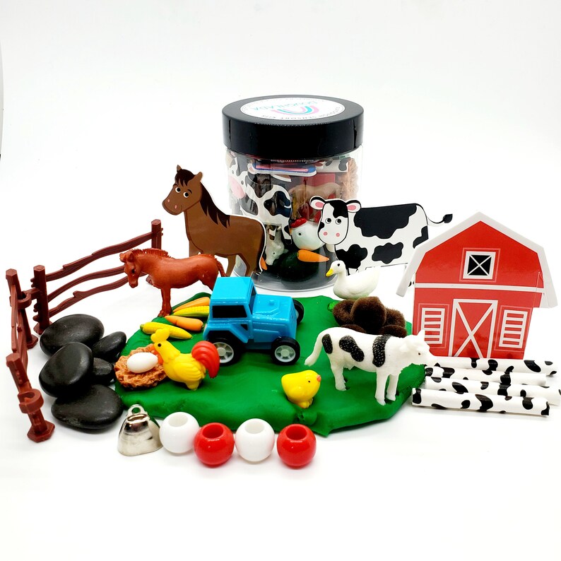Farm Playdough Sensory Kit - Etsy