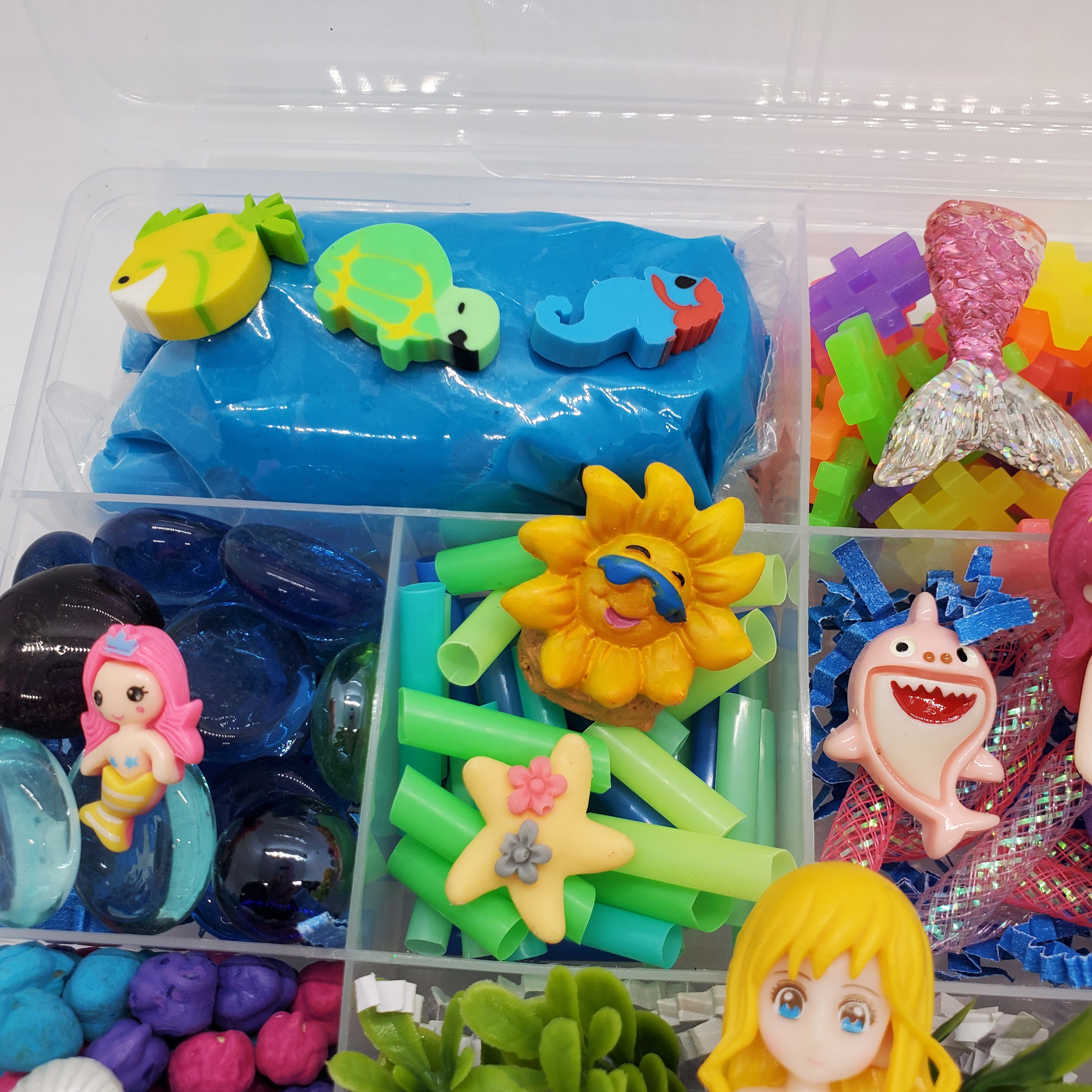Mermaid Playdough Sensory Kit - Etsy