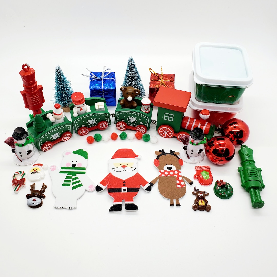 Holiday Train Playdough Sensory Kit - Etsy UK
