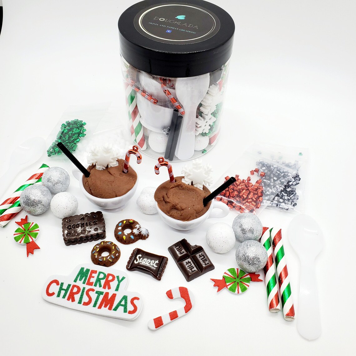 Hot Cocoa Playdough Sensory Kit - Etsy