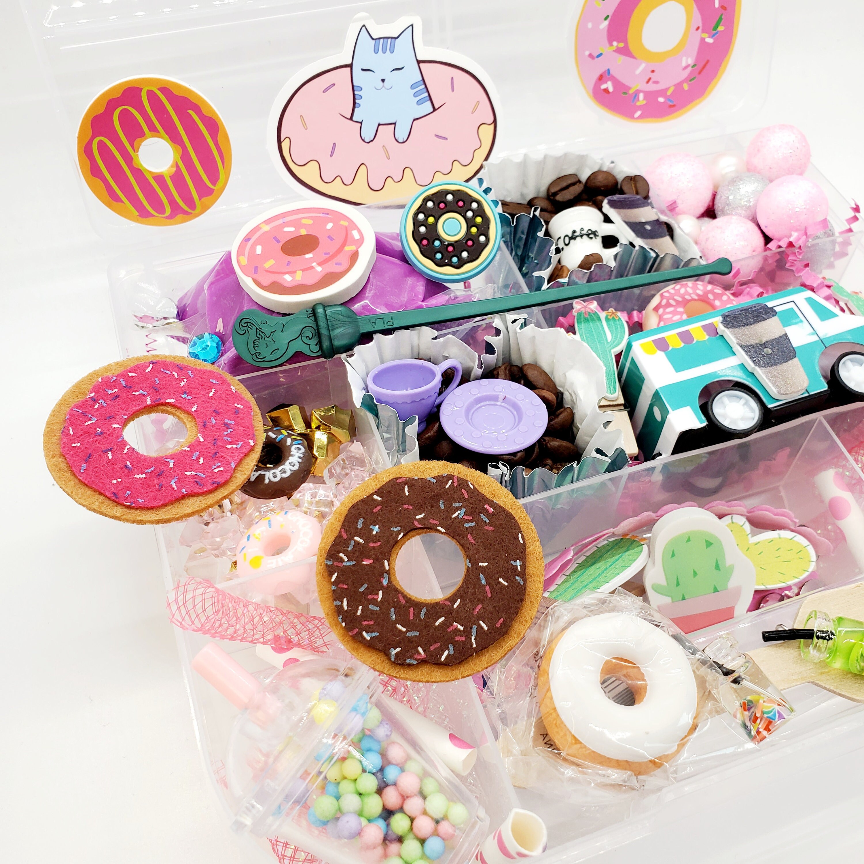 Coffee and Donut Playdough Sensory Kit - Etsy
