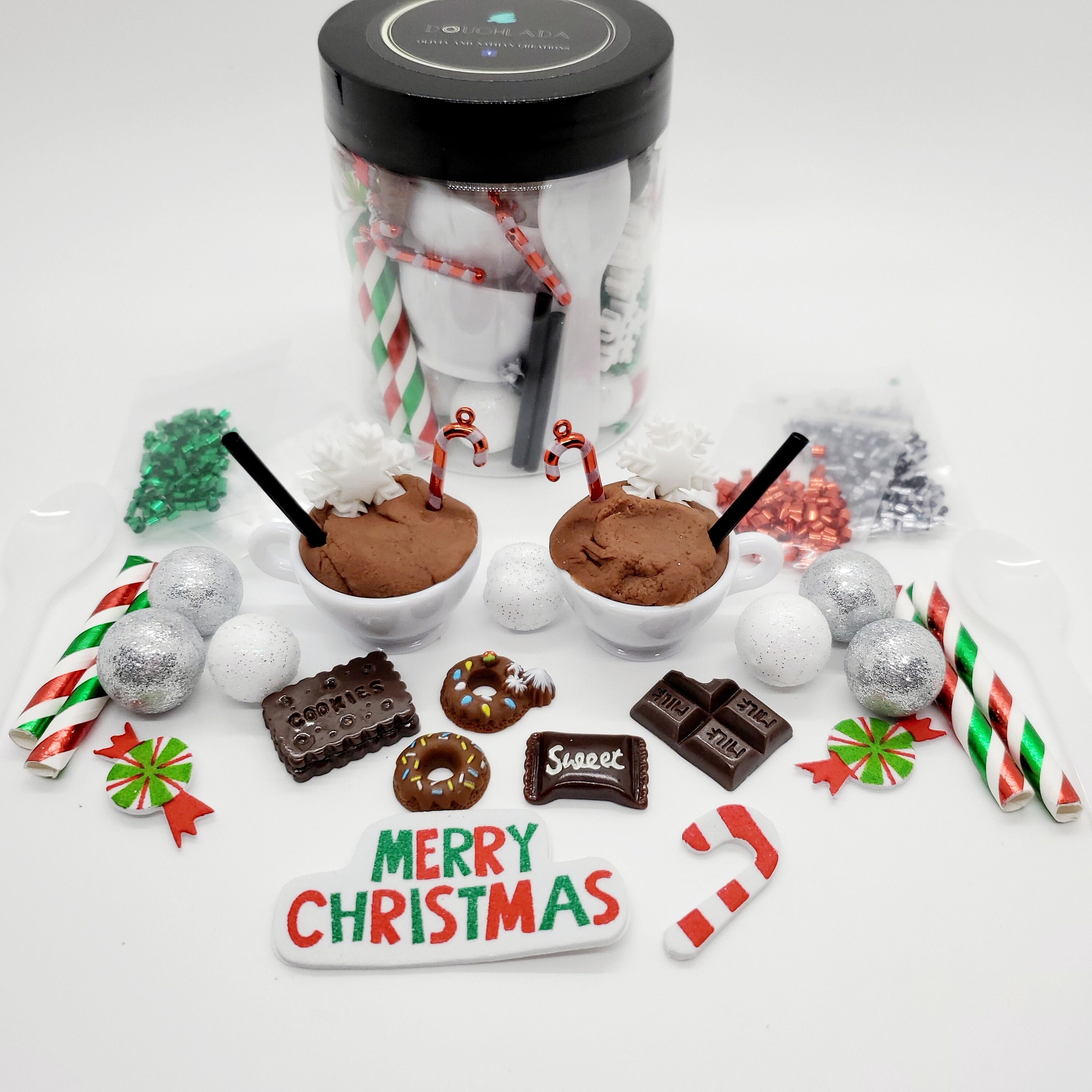 Hot Cocoa Playdough Sensory Kit - Etsy