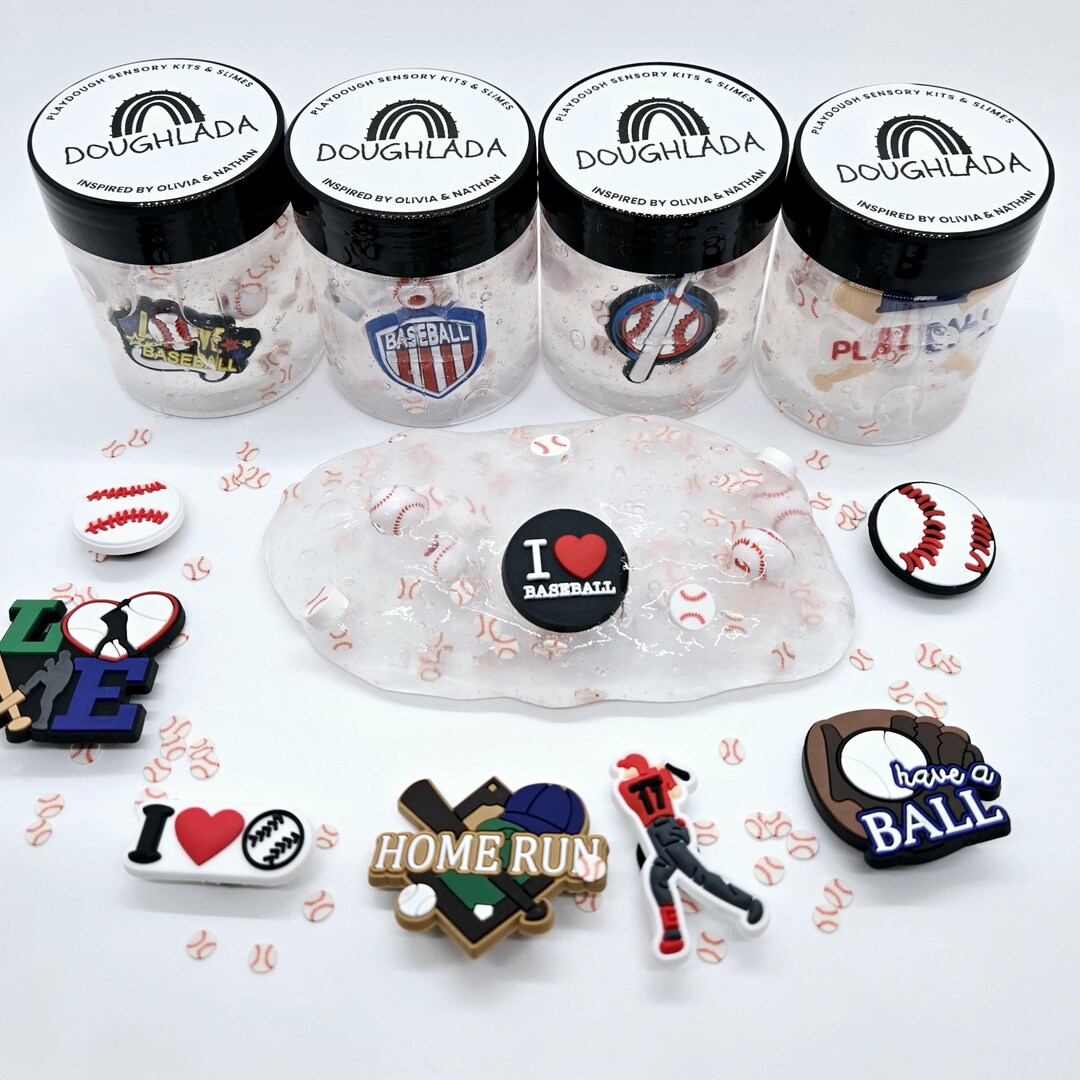 Baseball Slime With Charms (4oz) - Etsy