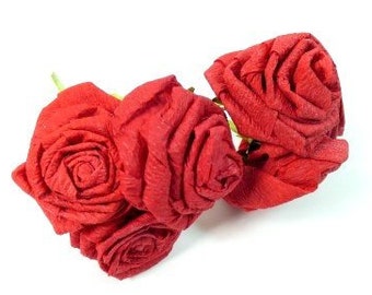 Itty Bitty Paper Roses, Tiny Red Roses, Baby Red Roses, Tiny Paper ...
