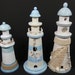 1 Blue White Lighthouse Cake Topper Miniature Lighthouse Mermaid ...