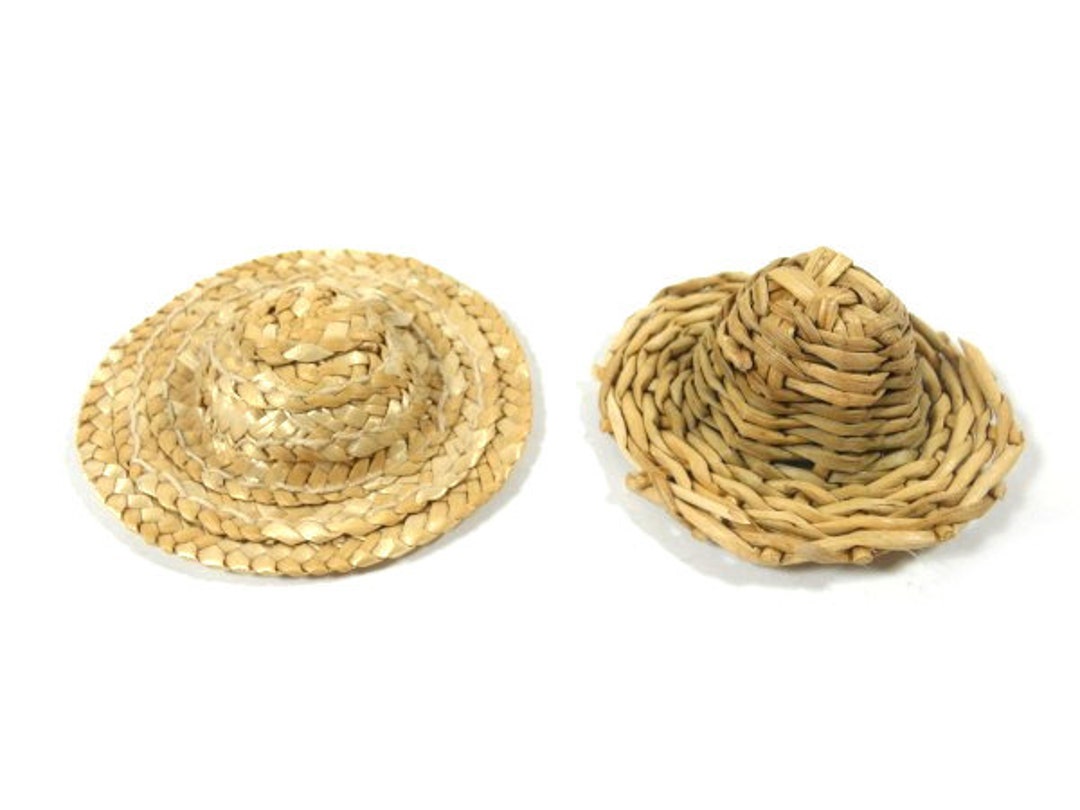 1 Small Vintage Straw Doll Hat Hat Embellishment Doll Hat Miniature Hat ...