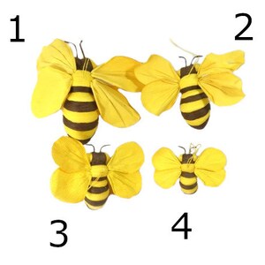 1 Big Fake Bee Artificial Fake Bees Cake Topper Bouquet Wreath ...