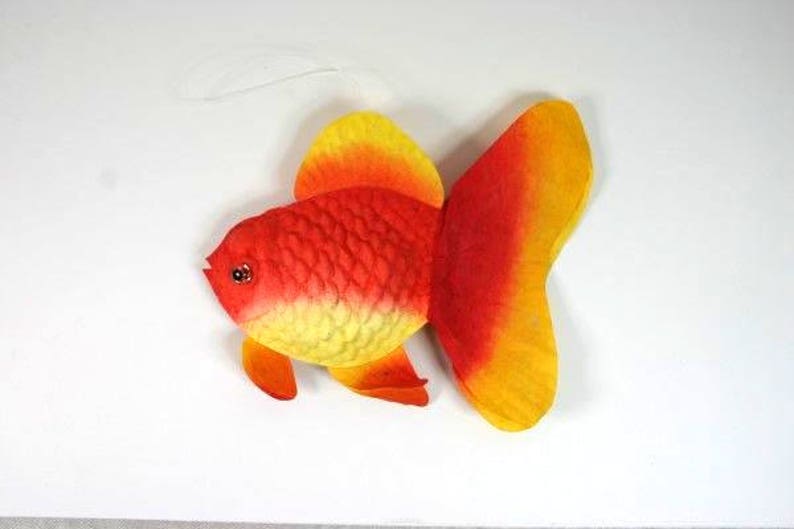 Big Red Yellow Fish Fake Fish Artificial Fish Scrapbooking | Etsy