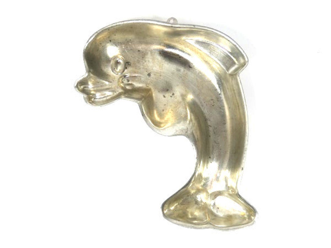 Vintage Metal Dolphin Mold Big Dolphin Mold Chocolate Mold Cookie Mold ...