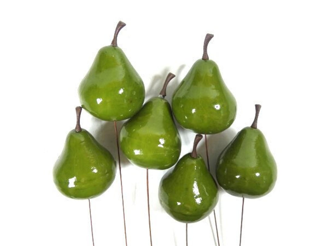 6 Mini Poires Vertes Fée Jardin Poires Terrarium Faux Poires - Etsy France