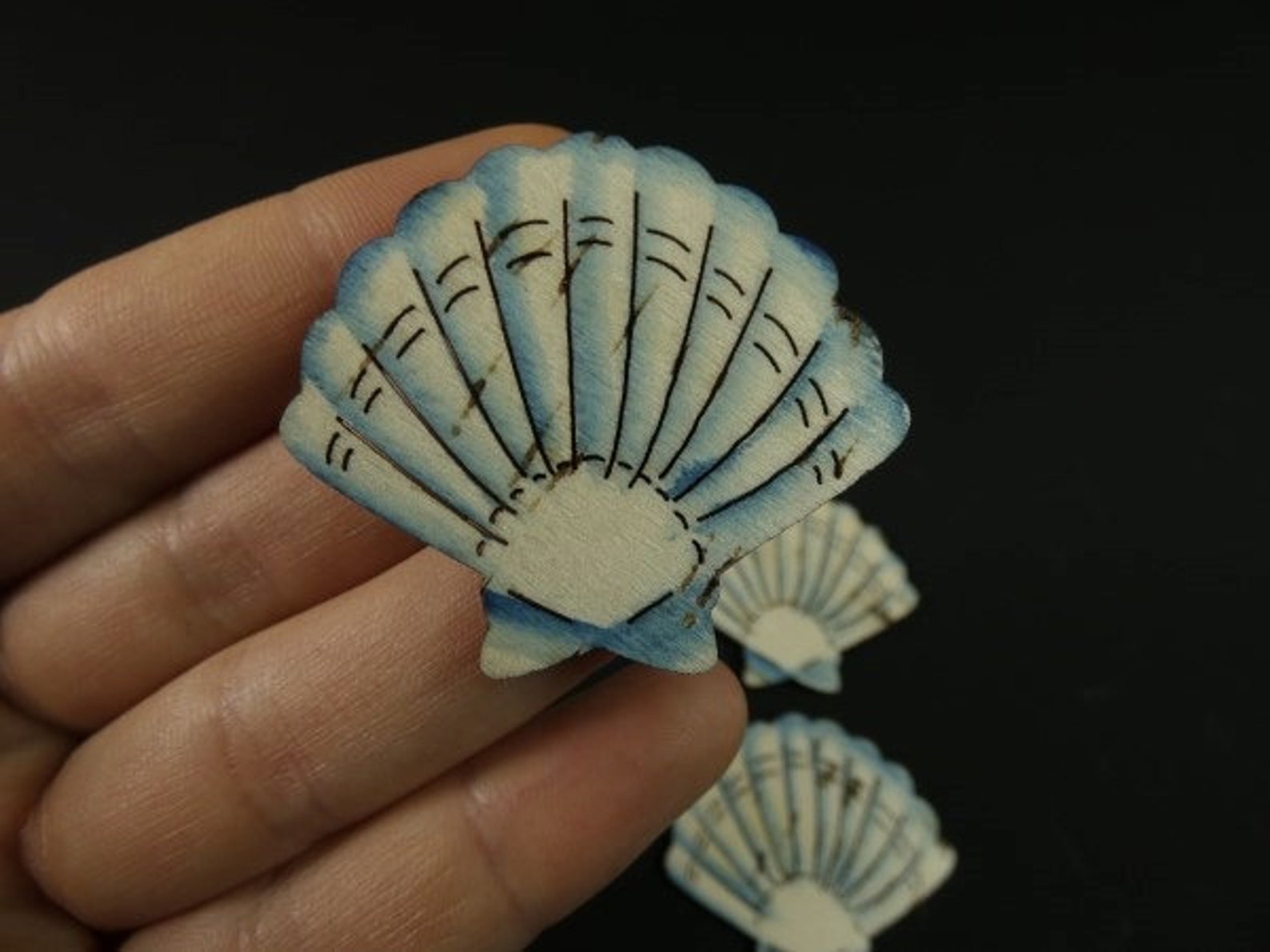 10 Laser Cut Wooden Seashells Sea Shells Wood Shells - Etsy